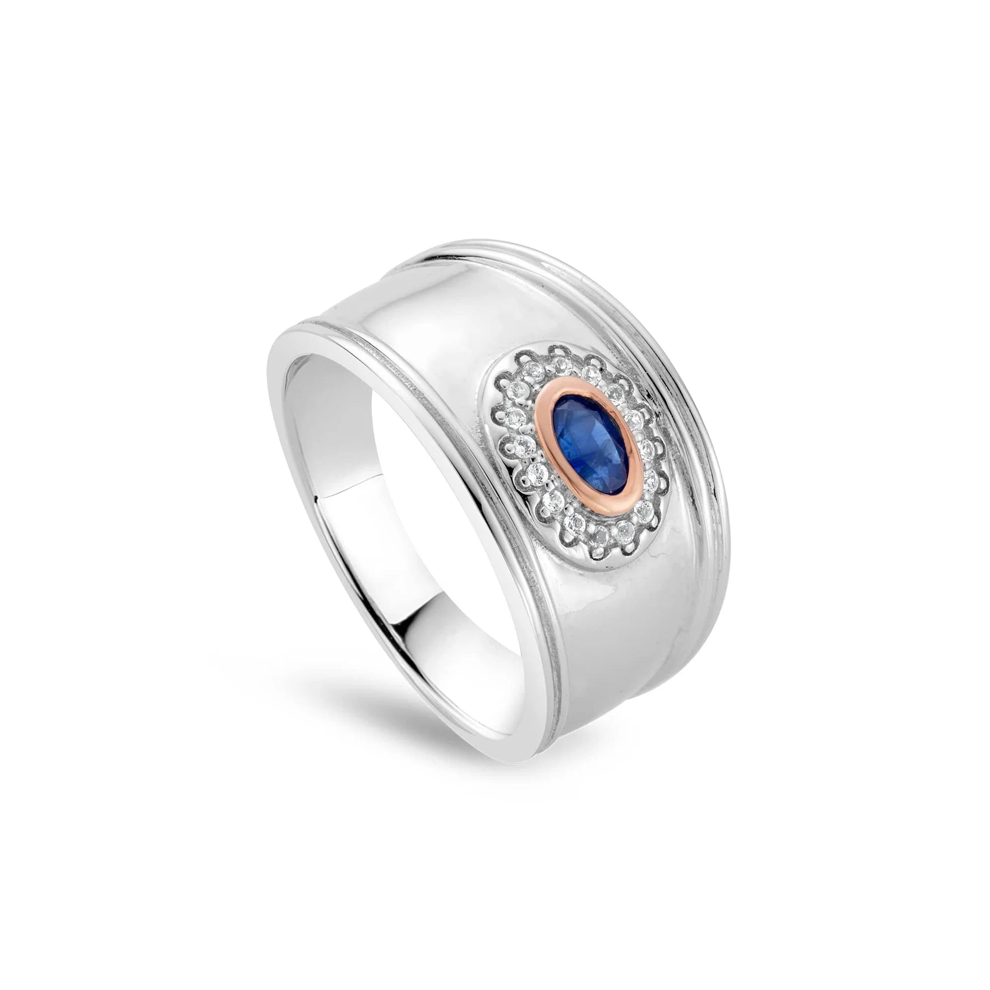 Princess Diana Silver and Sapphire Ring SIZE O – Iconic Jewellery Store