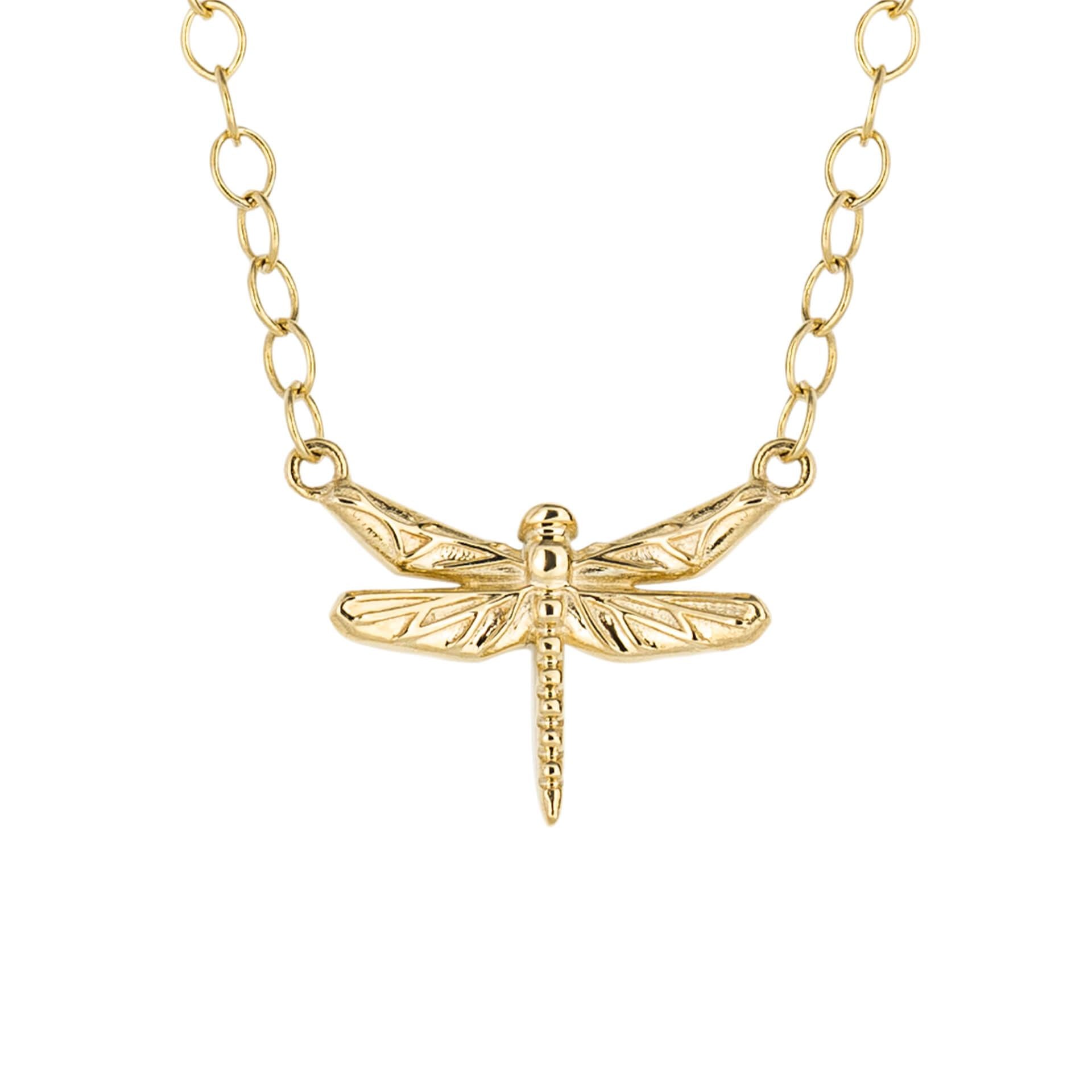 9ct Gold Dragonfly motif necklace – Iconic Jewellery Store
